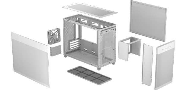 ASUS Prime AP201 Micro-ATX PC Case White LN128840 - 90DC00G3-B39000 ...