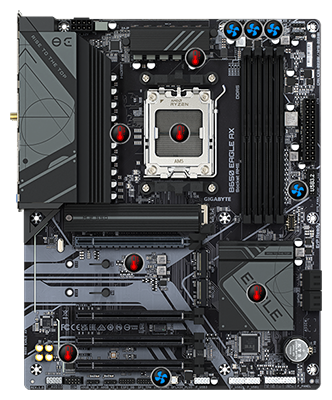 Gigabyte AMD B650 EAGLE AX AM5 DDR5 Motherboard LN145349 | SCAN UK