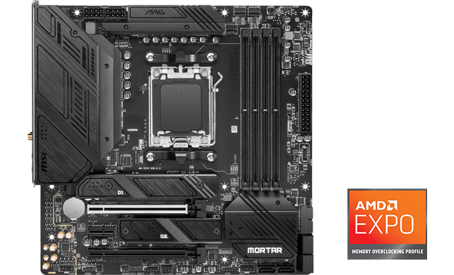 MSI AMD B650M MORTAR WIFI microATX Motherboard LN129283 - MAG B650M ...