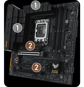 ASUS TUF Intel B760M-BTF WIFI D4 Micro-ATX Motherboard LN139410 - TUF ...