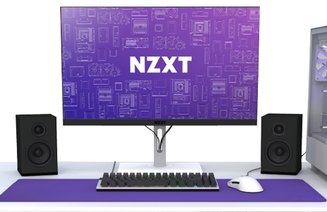 NZXT Relay Premium Desktop Bookshelf Stereo Gaming & Music Speakers 80W ...