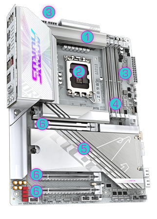 Gigabyte Intel Z890 AORUS PRO ICE PCIe 5.0 ATX Motherboard LN152547 ...