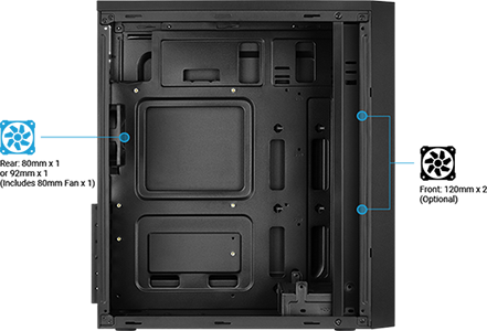 AeroCool CS-104 Mini Tower micro-ATX Case Black LN128106 - ACCS-PC12014 ...