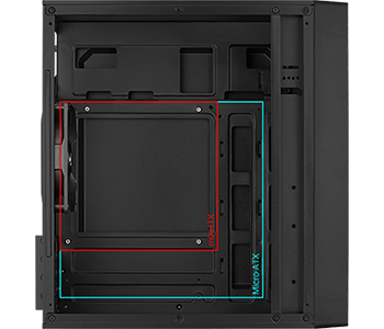 AeroCool CS-104 Mini Tower micro-ATX Case Black LN128106 - ACCS-PC12014 ...