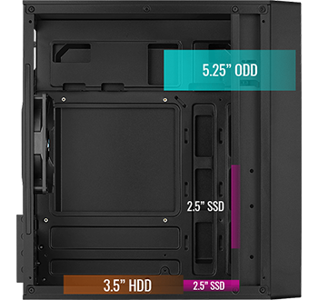 AeroCool CS-104 Mini Tower micro-ATX Case Black LN128106 - ACCS-PC12014 ...