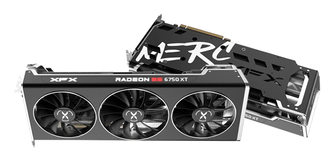XFX AMD Radeon RX 6750 XT MERC 319 BLACK 12GB Graphics Card LN134910 ...