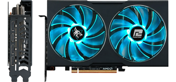 Powercolor AMD Radeon RX 7600 XT HELLHOUND 16GB GDDR6 Graphics Card ...