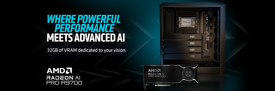 Gigabyte AMD Radeon™ AI PRO R9700 AI TOP 32GB Graphics Card LN165241 ...