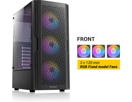 Antec AX20 Black Tempered Glass Mid-Tower ATX Case LN131206 - 0-761345 ...