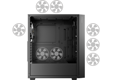 Antec AX65 ARGB Black Tempered Glass Mid-Tower ATX Case LN158337 - 0-761345-10206-3 | SCAN UK