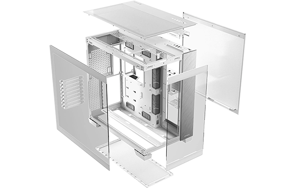 Antec C8 Aluminium Full Tower Tempered Glass PC Gaming Case White ...