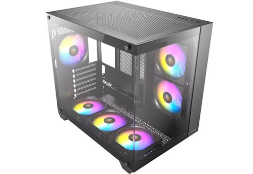 Antec CX800 ARGB ATX Mid Tower Tempered Glass Black PC Gaming Case ...