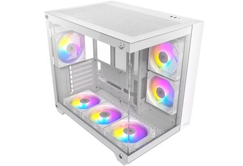 Antec CX800 ARGB ATX Mid Tower Tempered Glass White PC Gaming Case ...