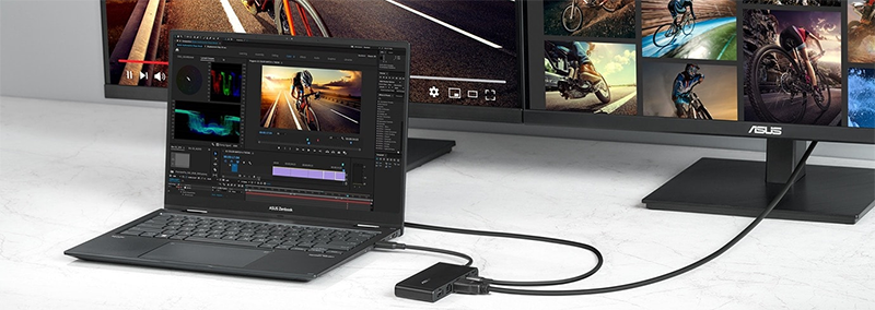 ASUS DC201 Dual 4K Black USB-C Dock LN153931 - 90XB094N-BDS000 | SCAN UK