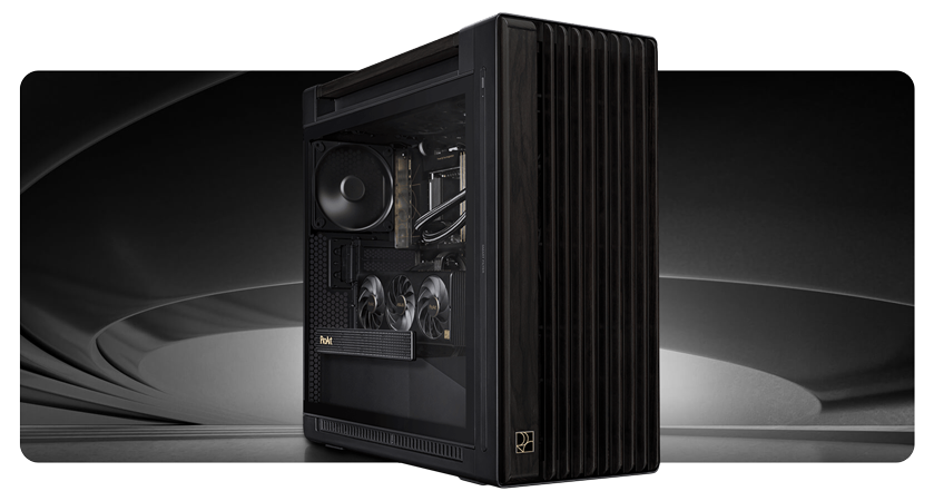 ASUS ProArt PA602 Wood Edition Black Tempered Glass Mid Tower PC Case ...