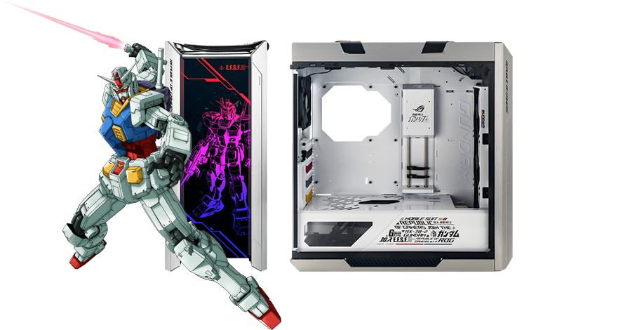ASUS ROG Strix Helios Gundam Ltd Edition Aluminium Tempered Glass Midi ...