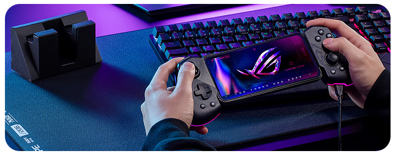 ASUS ROG Tessen Mobile USB-C Gaming Controller for Android Phones Black ...