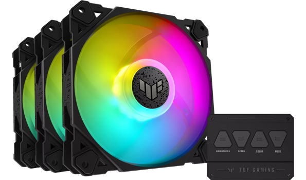 3 Pack ASUS TUF Gaming TF120 ARGB 120mm with ARGB Controller LN131021 ...