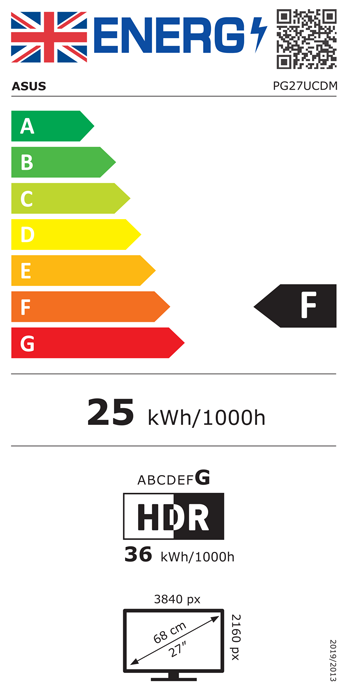 ASUS ROG Swift PG27UCDM 27" 4K UHD 240Hz G-SYNC Compatible HDR10 QD ...