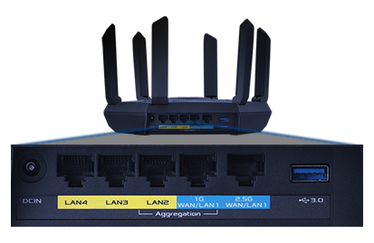 ASUS RT-AXE7800 MU-MIMO, OFDMA, Tri-Band WiFi 6E Router LN131185 ...