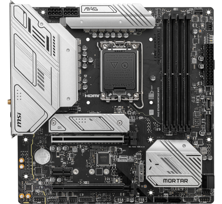 MSI Intel MAG B760M MORTAR WIFI Micro-ATX Motherboard LN135812 | SCAN UK