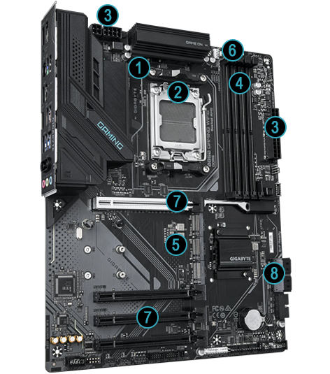 Gigabyte AMD B850 GAMING Wi-Fi 6 ATX Motherboard LN154817 - B850 GAMING ...