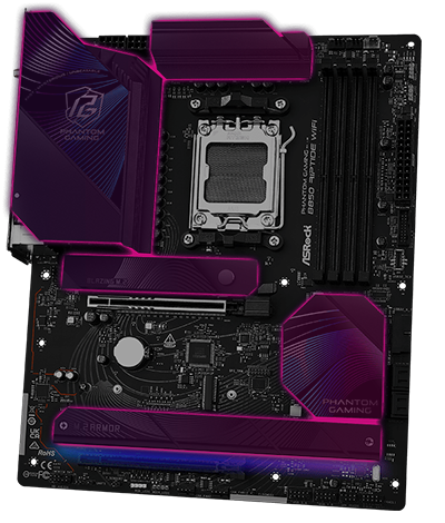 ASRock AMD B850 Riptide WiFi AM5 DDR5 PCIe 5.0 ATX Motherboard LN154838 ...