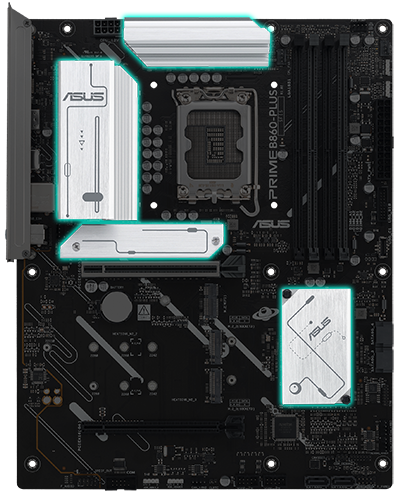 ASUS PRIME B860-PLUS-CSM Intel ATX Motherboard LN154660 - 90MB1KA0 ...