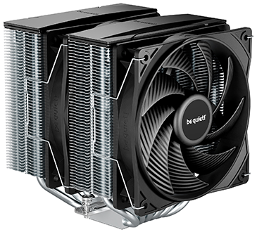 be quiet! BK041 Pure Rock Pro 3 Intel/AMD Silver Dual Tower Performance ...