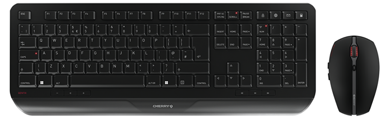 CHERRY Desktop GENTIX Wireless Keyboard and Mouse Set Black LN112050 ...