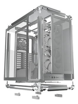 Cooler Master MasterFrame 500 MESH Black ARGB Mid Tower PC Gaming Case ...