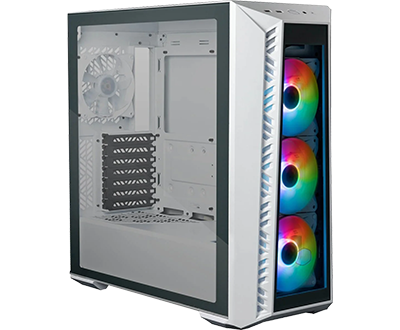 CoolerMaster MasterBox 520 White ARGB Mid Tower TG PC Case LN128332 ...