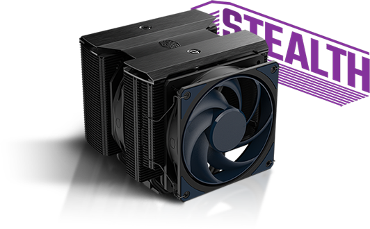 Cooler Master Air MA824 Stealth CPU Dual-Tower Performance Air Cooler ...