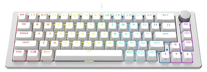 Cooler Master CK720 65% Hot-Swappable Mechanical White/Silver Gaming ...