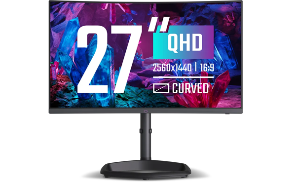Cooler Master 27" QHD 240Hz Adaptive Sync Curved HDR400 Gaming Monitor ...