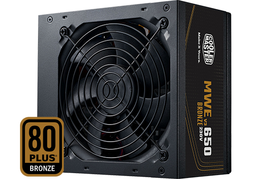 Cooler Master MWE Bronze 650 V3 230V 650 Watt ATX 3.1 Fully Wired 80 ...