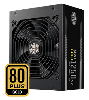 Cooler Master MWE Gold V2 1250W ATX3.0 Fully Modular 80+ Gold Black PSU ...