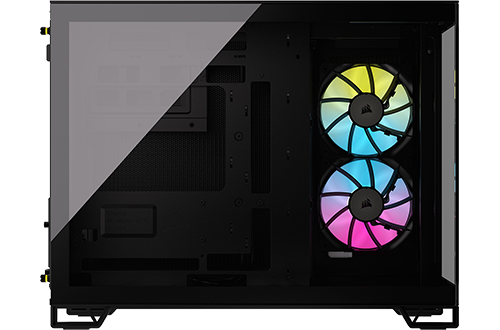 Corsair 2500X RGB Black Dual Chamber Tempered Glass Micro ATX PC Case ...