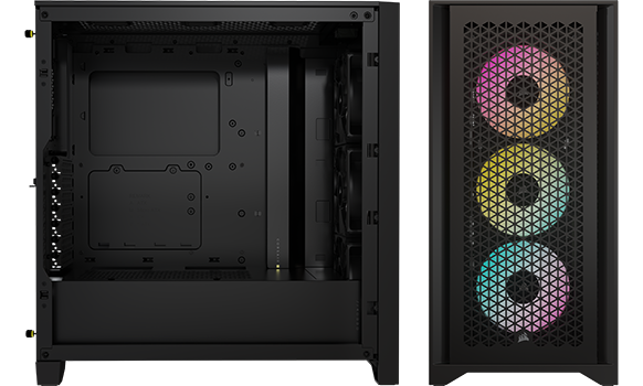 Corsair 4000D RGB Airflow Black Tempered Glass Mid-Tower ATX Case LN131143 - CC-9011240-WW | SCAN UK