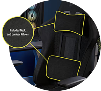 Corsair TC100 Relaxed Fabric Gaming Chair Black LN134930 - CF-9010051 ...