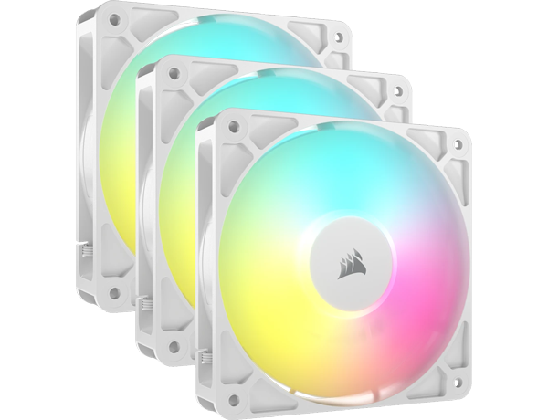 Corsair RS120 ARGB PWM 120mm Fan 3PK - Simplified Control - Daisy-Chain ...