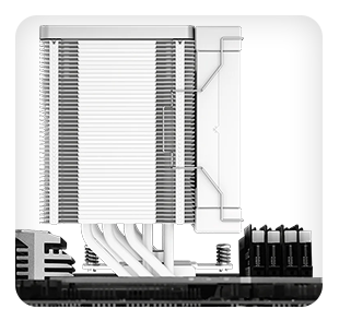 DeepCool AK500 WH Intel/AMD Single Tower CPU Cooler LN130554 - R-AK500 ...