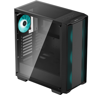 DeepCool CC560 Tempered Glass Black Mid Tower PC Gaming Case LN124408 ...