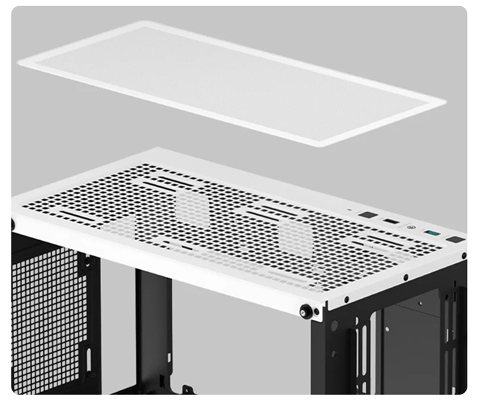 DeepCool CC560 V2 White Mid Tower Tempered Glass PC Gaming Case ...