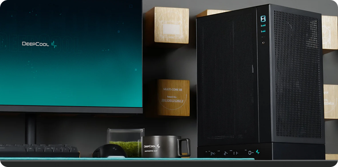 DeepCool CH170 Digital Black SFF MiniITX PC Gaming Case LN152113 - R ...