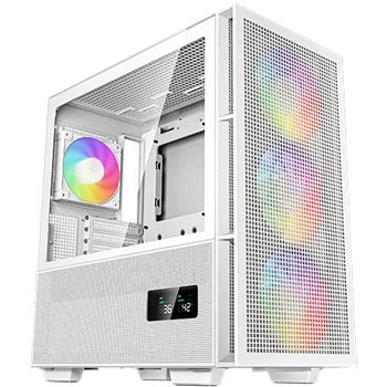 DeepCool CH560 Digital Tempered Glass Mid Tower White Gaming Case ...