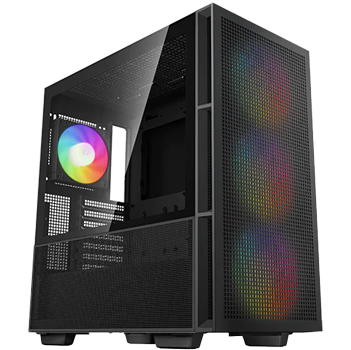 DeepCool CH560 Tempered Glass Mid Tower Black Gaming Case LN136900 - R ...
