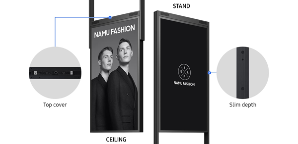 Samsung 55" OM55N-DS Full HD Double-Sided Window Display Panel LN135539 ...