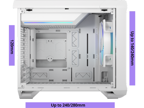 Fractal Design Torrent Nano White RGB Windowed Mini-ITX PC Case ...