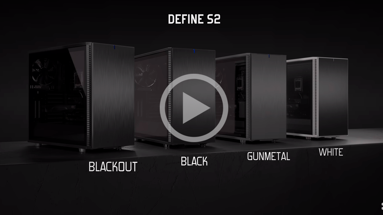 Fractal Define S2 Grey Tempered Glass Midi PC Gaming Case LN91802 - FD ...